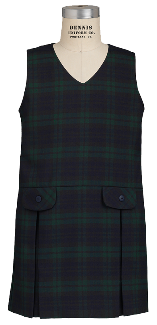 V-Neck Drop Waist Jumper – DENNIS Uniform Liquidation Sale